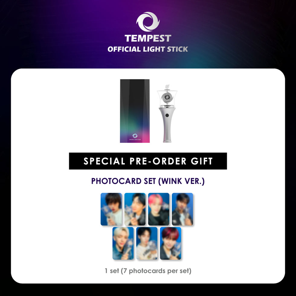 TEMPEST OFFICIAL LIGHT STICK + EVERLINE PHOTOCARD SET – SubK Shop