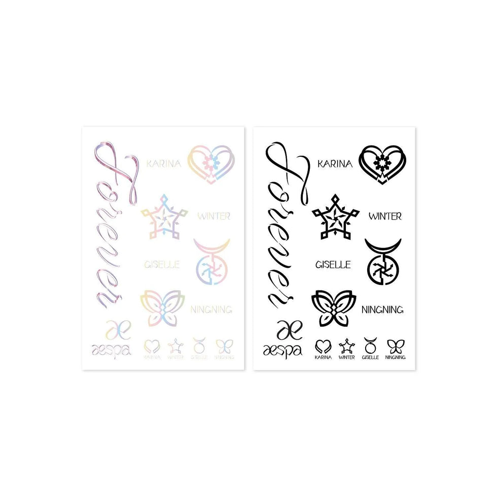 AESPA FOREVER OFFICIAL MD - TATTOO STICKER SET – SubK Shop